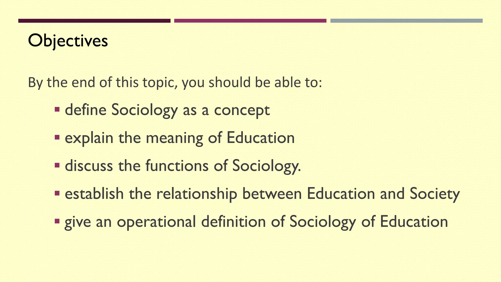 Introduction to sociology of education | PDF