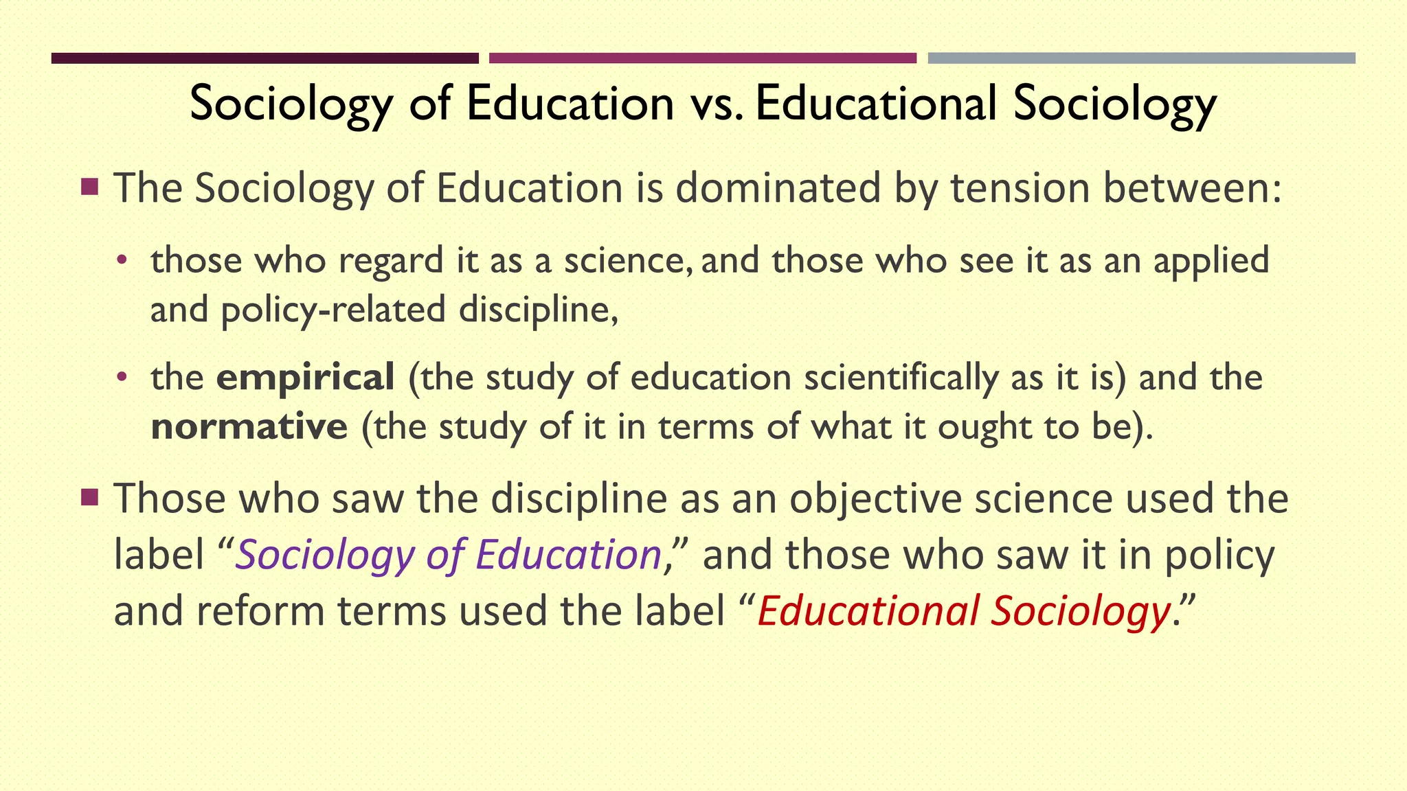 Introduction to sociology of education | PDF