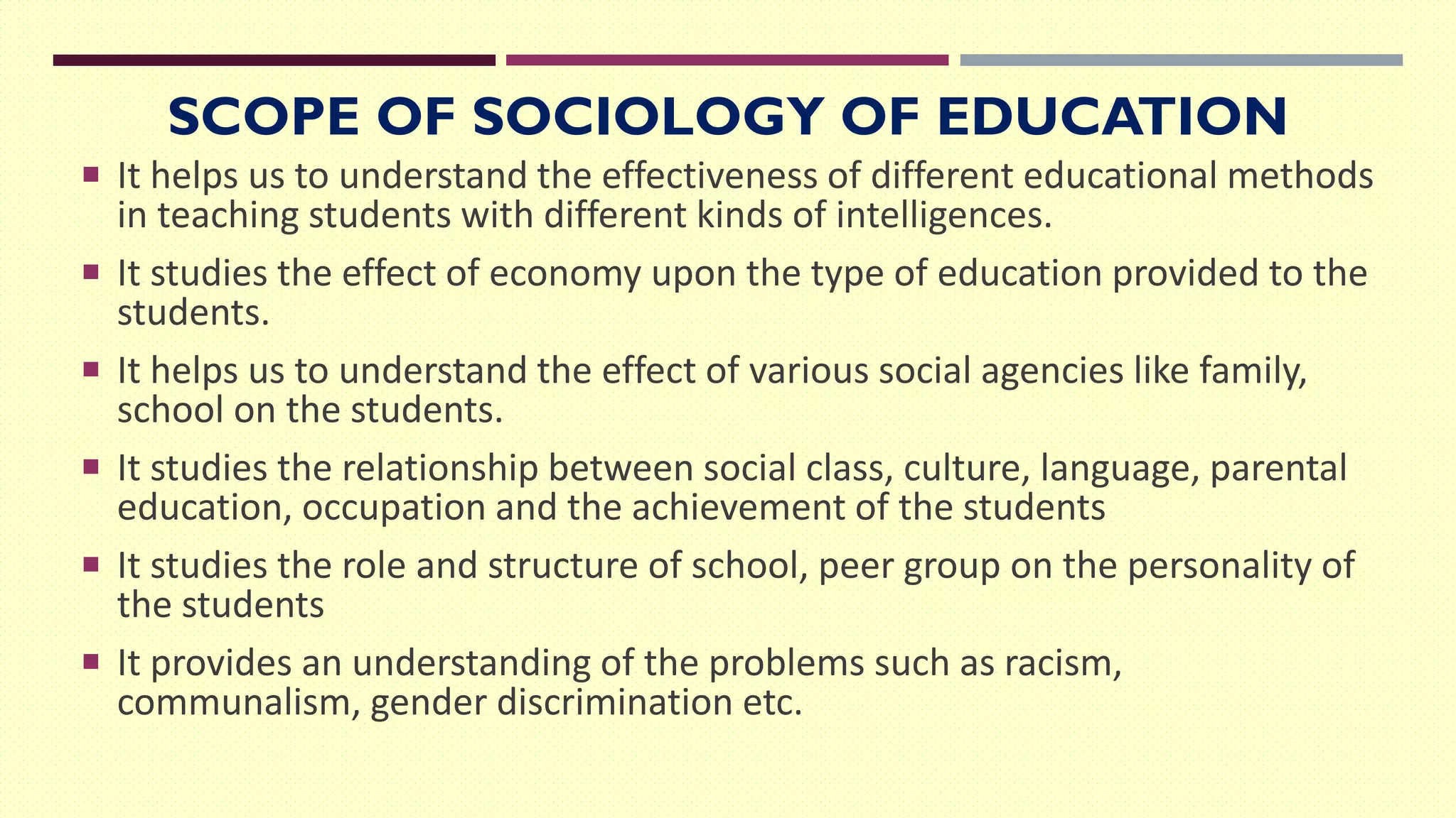Introduction to sociology of education | PDF