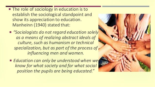 Introduction to sociology of education