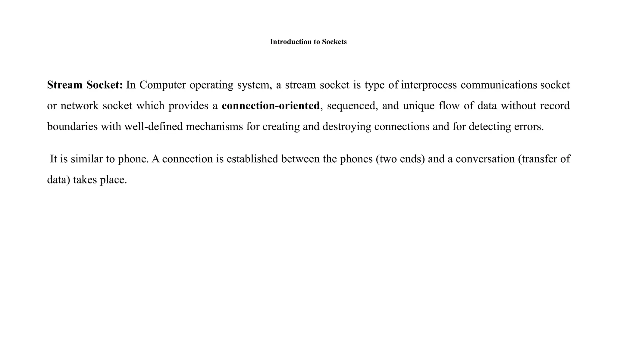 How Sockets Work in Computer Networks (Sockets) | PPTX