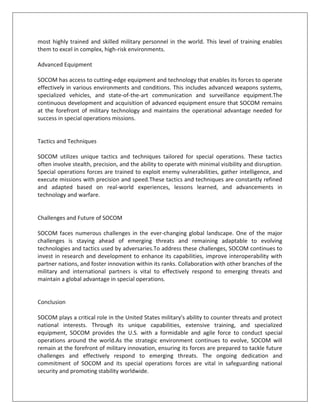 Introduction to SOCOM | PDF