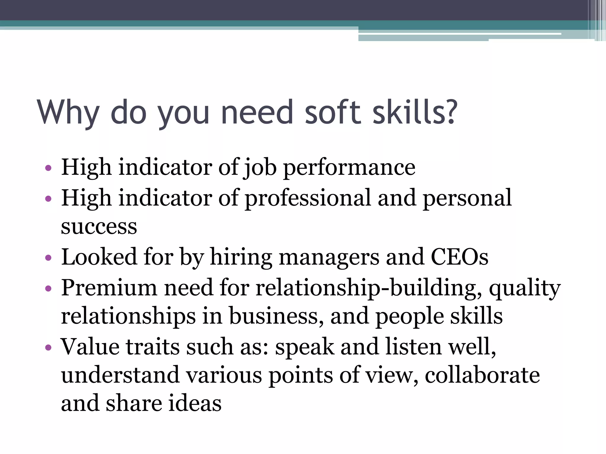 Introduction to soft skills webinar | PPT