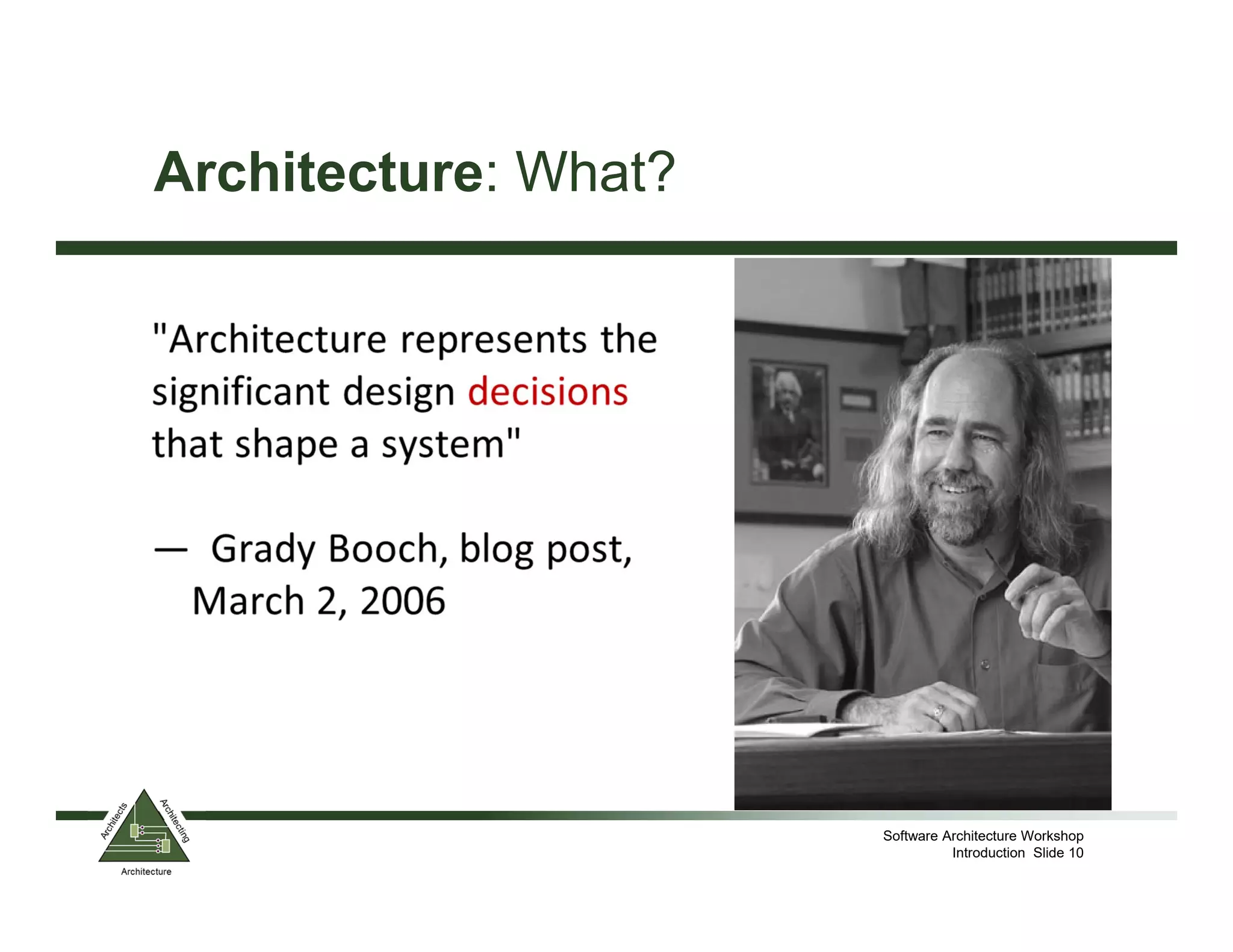 Introduction to Software Architecture | PDF | Computing | Technology & Computing