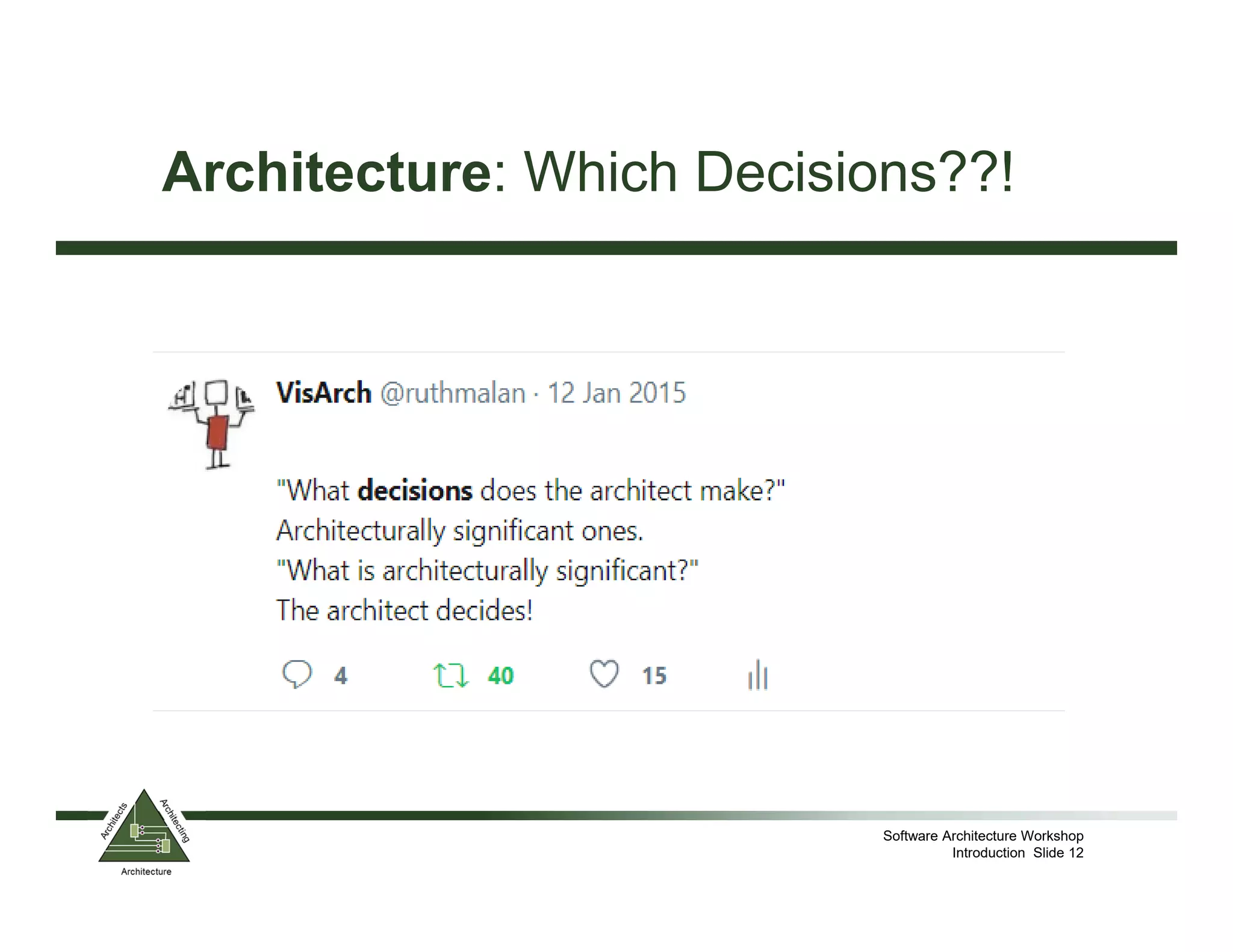 Introduction to Software Architecture | PDF | Computing | Technology & Computing