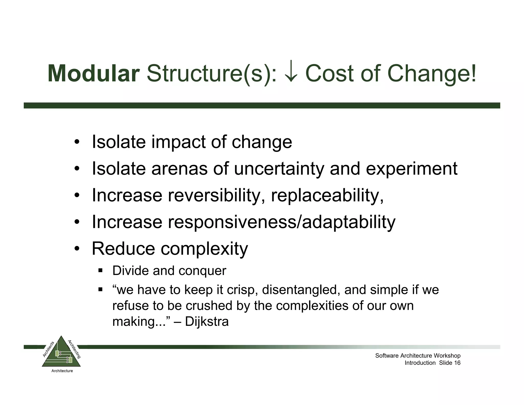 Introduction to Software Architecture | PDF