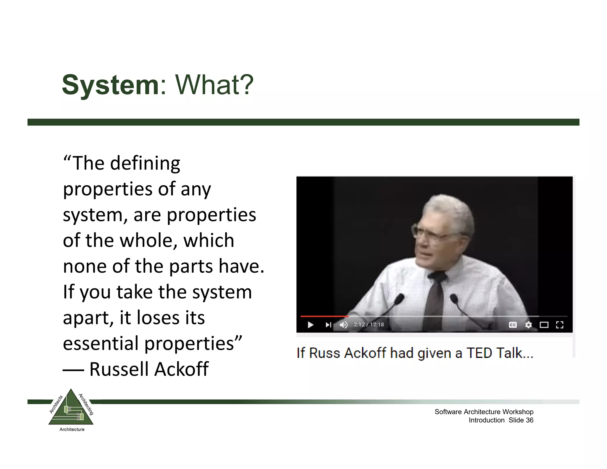 Introduction to Software Architecture | PDF | Computing | Technology & Computing