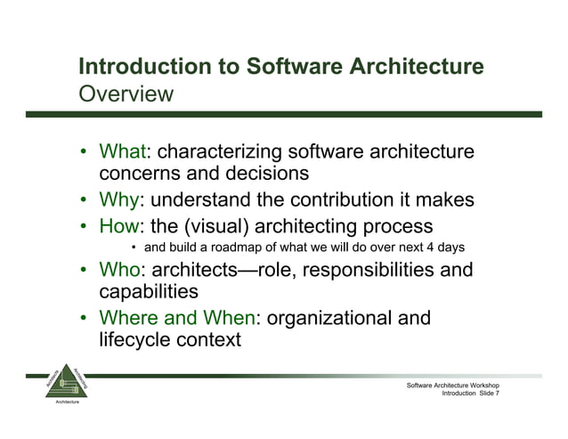 Introduction to Software Architecture | PDF | Computing | Technology & Computing