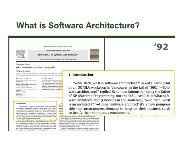 Introduction to Software Architecture | PDF | Computing | Technology & Computing