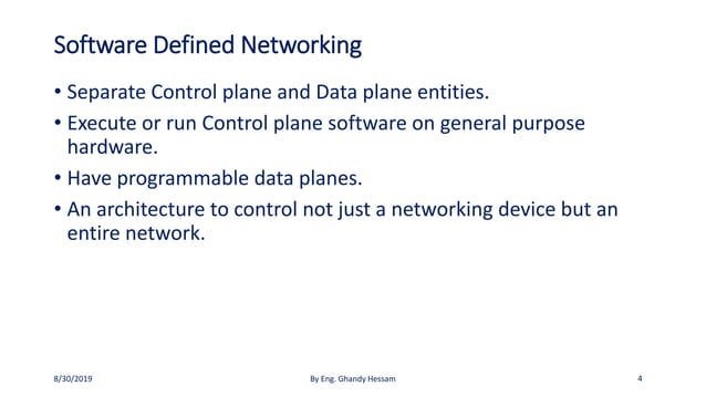 Introduction To Software Defined Networks Sdn Ppt