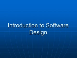 Introduction+to+software+design | PDF