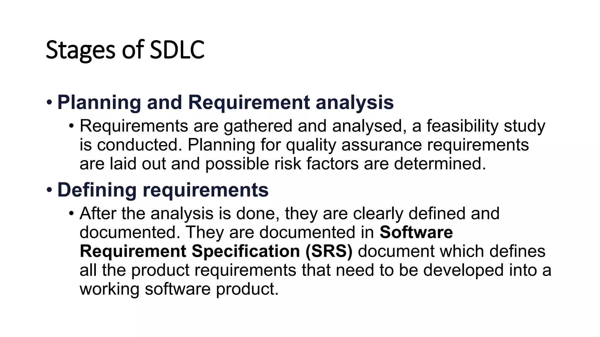 Introduction to Software Development Life Cycle.pptx | Operating Systems | Computer Software and ...