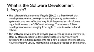 Introduction to Software Development Life Cycle.pptx | Operating Systems | Computer Software and ...