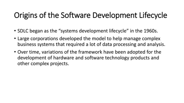 Introduction to Software Development Life Cycle.pptx | Operating ...