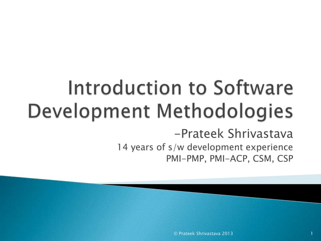 Introduction to software development methodologies- Agile vs Waterfall | PPTX | Web Development ...