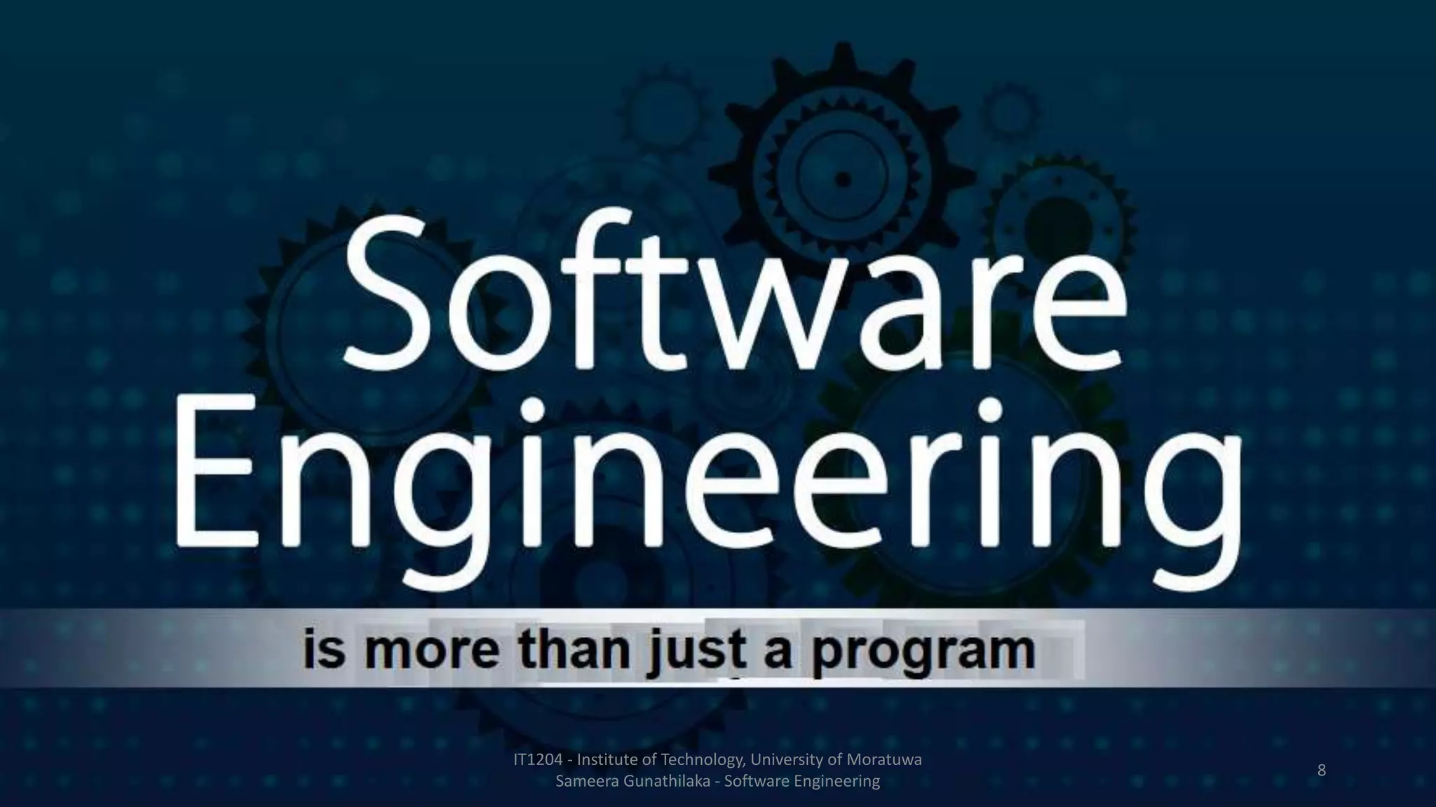 IT1204- Introduction to software engineering - L1 | PPTX