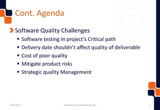 Introduction to Software Quality & its' Challenges | PPT