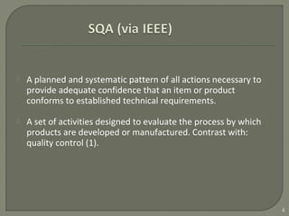 Introduction to software quality assurance by QuontraSolutions | PPT