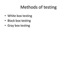 Introduction to software testing | PPTX