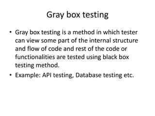 Introduction to software testing | PPTX