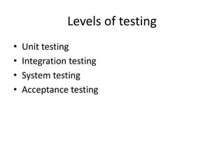 Introduction to software testing | PPTX