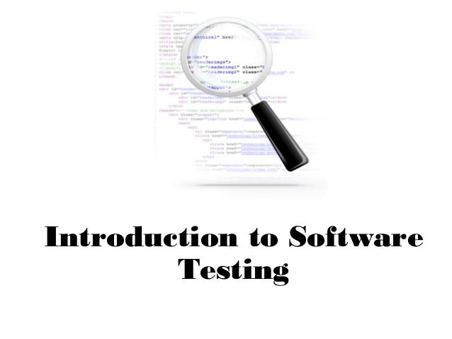 Introduction to software testing