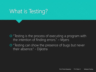 I ntroduction to software testing part1 | PPT