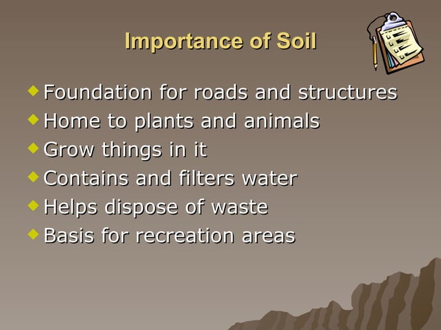 Introduction To Soil For Student Notes | PPT