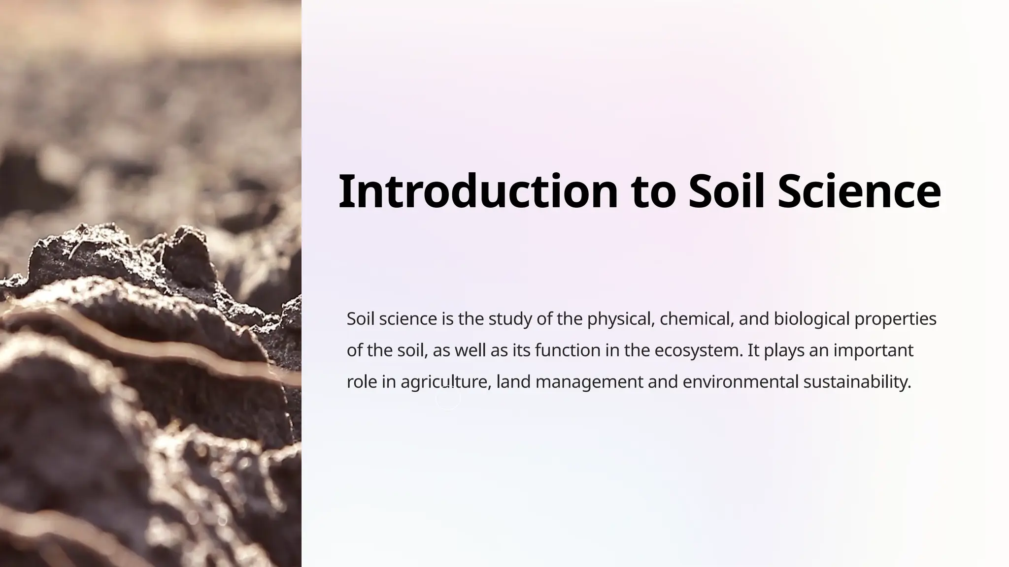 Introduction to soil and the soil science | PPT