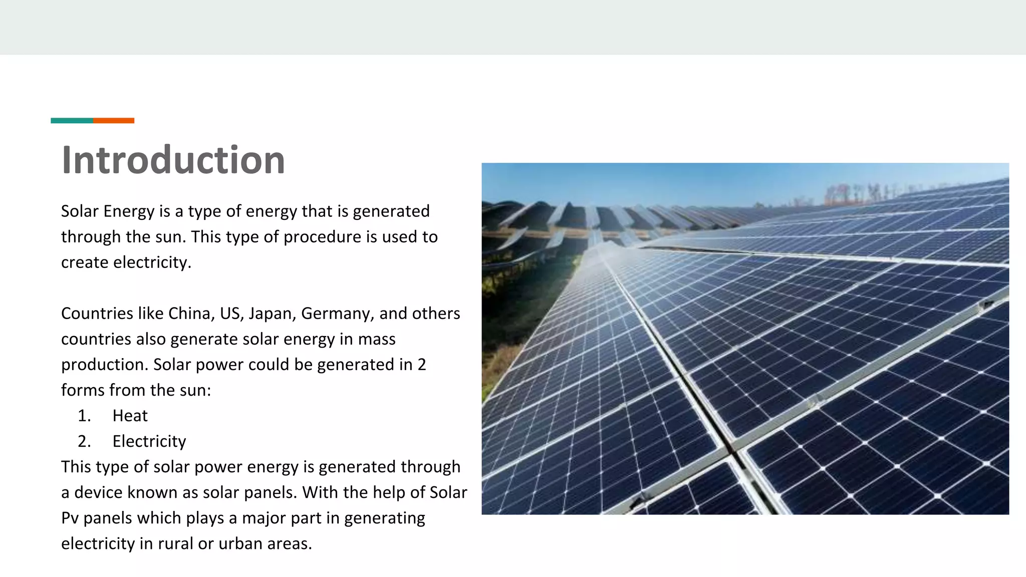 Introduction To Solar Energy - Mahindra TEQO | PPTX