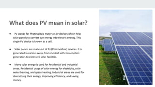 Introduction To Solar Energy - Mahindra TEQO | PPTX