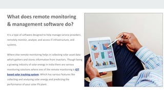 Introduction To Solar Remote Monitoring | PPT