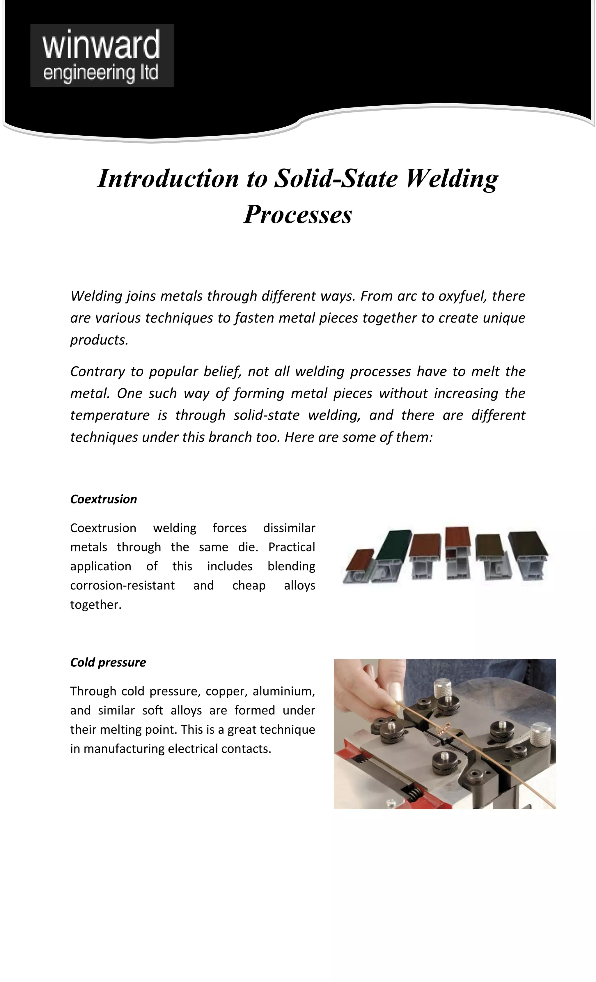 Introduction to solid state welding processes | PDF