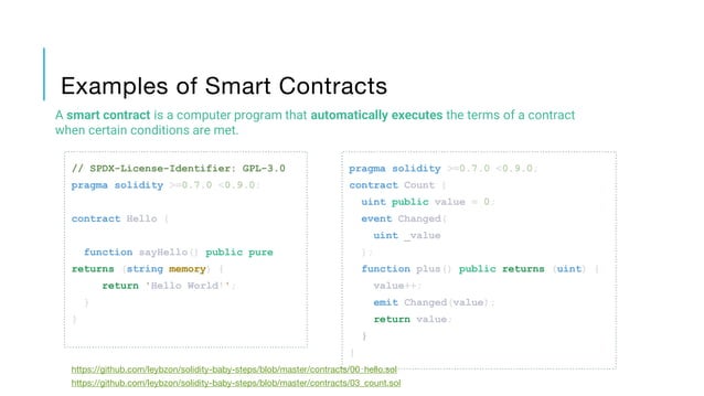 Introduction To Solidity And Smart Contract Development 9pptx Programming Languages Computing