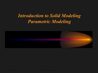 Introduction to solid modeling | PPT