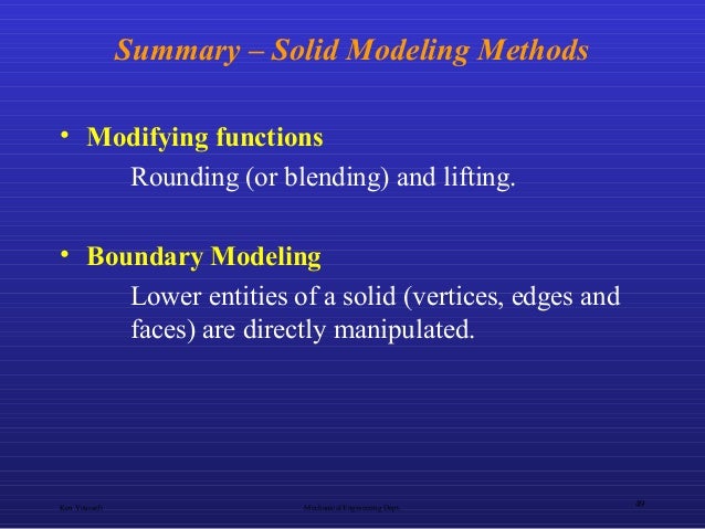 Introduction to solid modeling