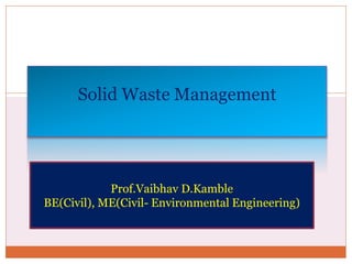 Introduction to solid waste management1 | PPT