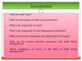 Introduction to solid waste management1 | PPT