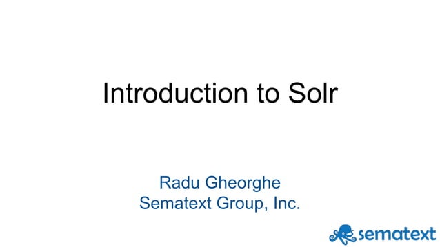 Introduction to solr | PPT