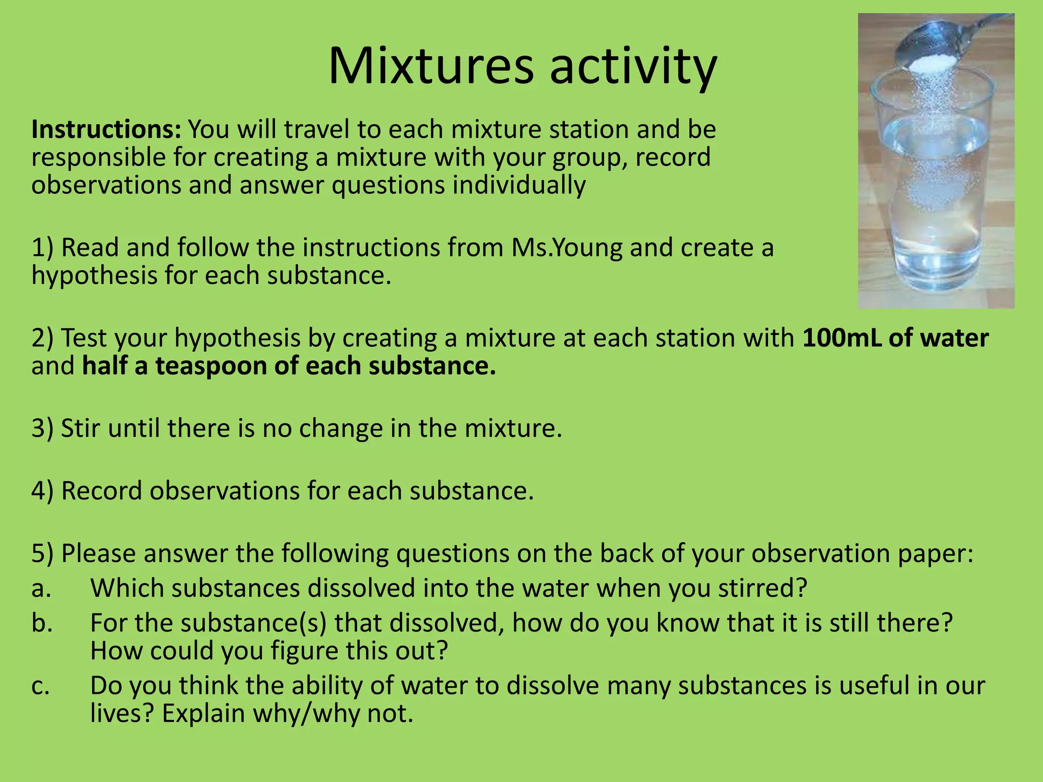 Introduction to solutions (chapter 5) | PPT