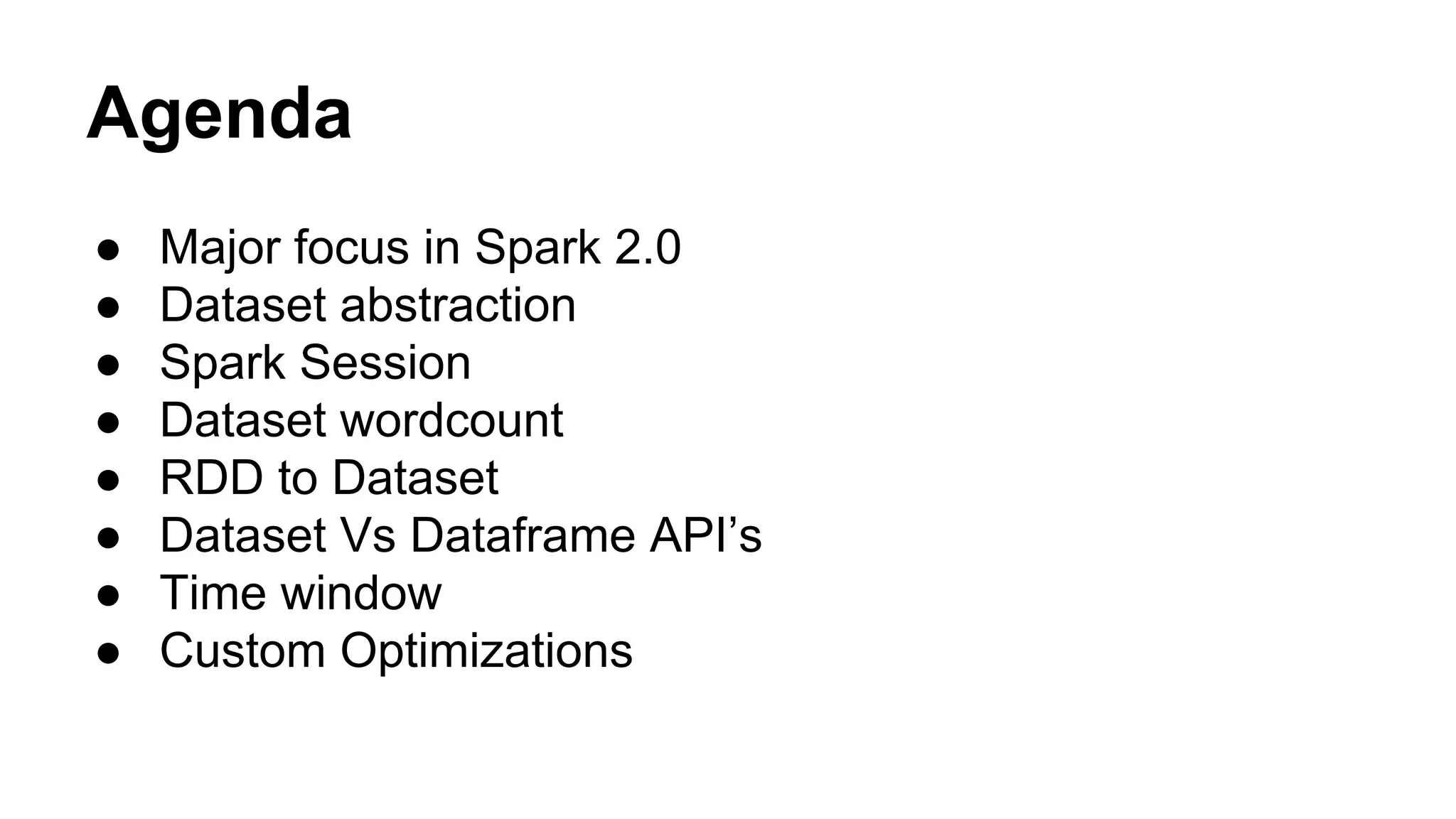 Introduction to spark 2.0 | PPT