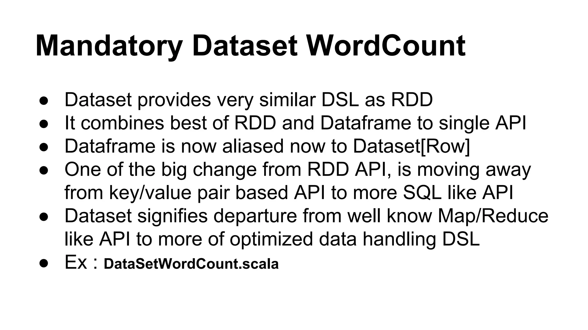 Introduction to spark 2.0 | PPT