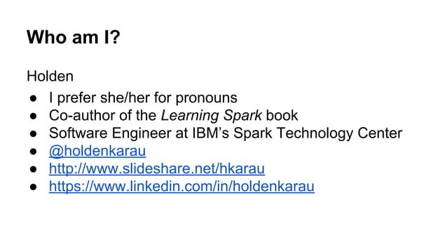 Introduction to Spark ML Pipelines Workshop | PPT