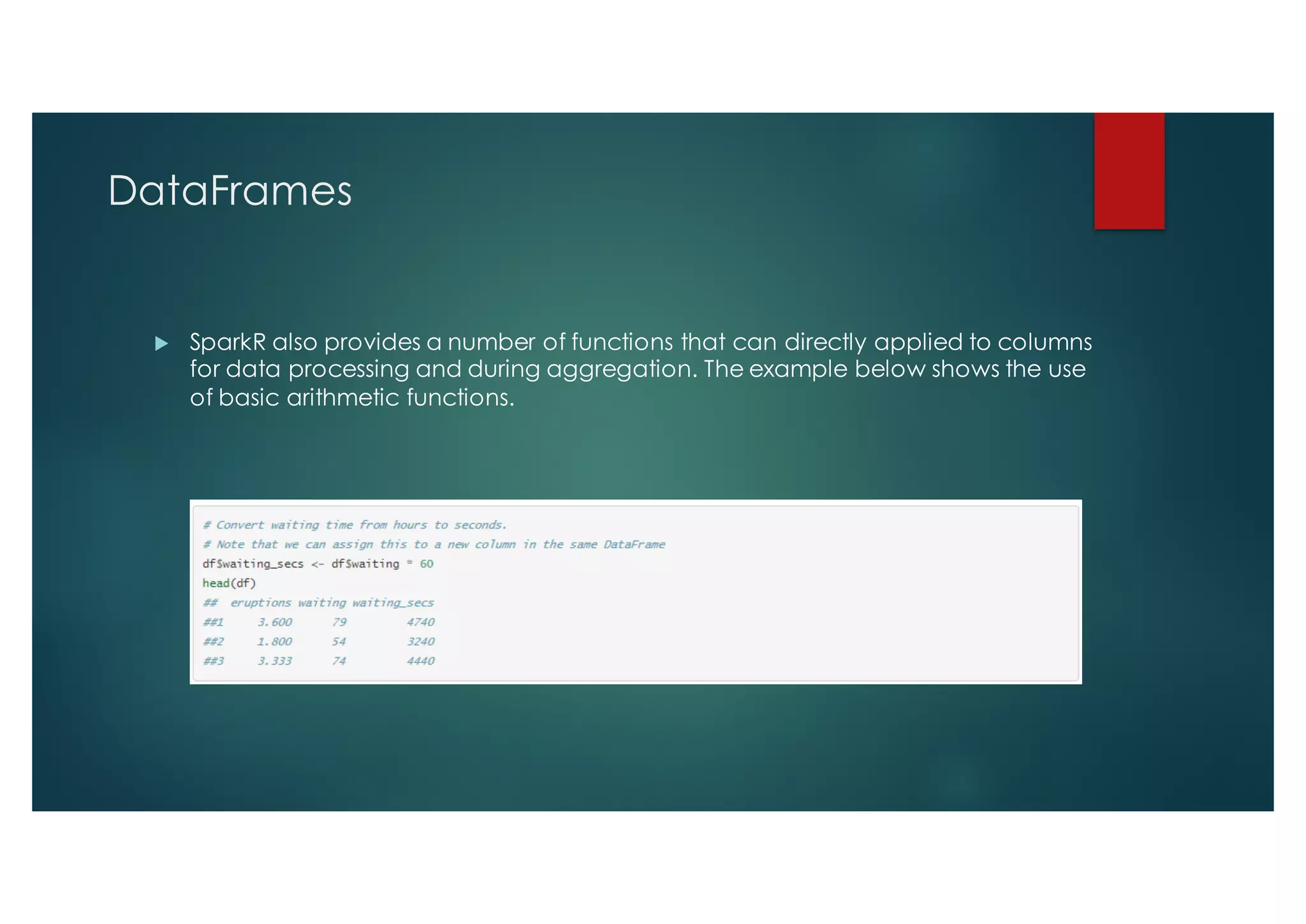 Introduction To Sparkr Ppt