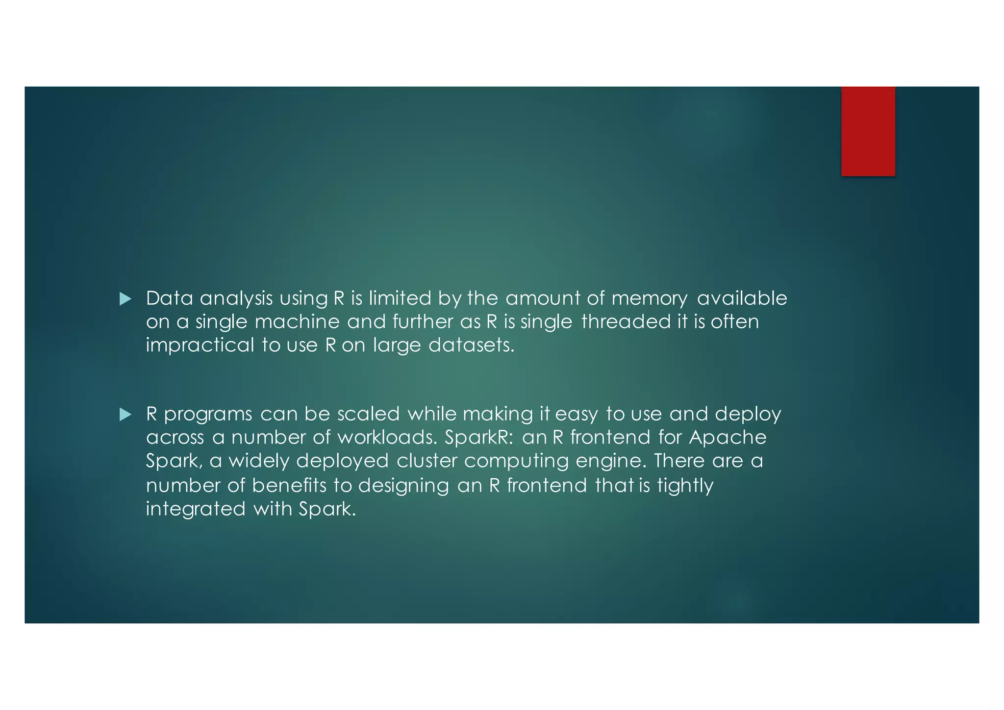 Introduction to SparkR | PPT