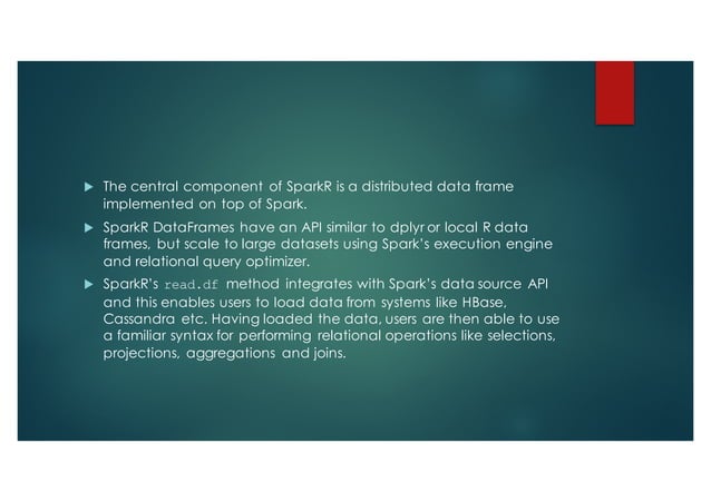 Introduction to SparkR | PPT