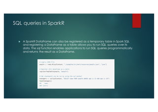 Introduction to SparkR | PPT