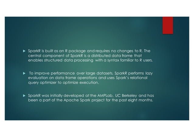 Introduction to SparkR | PPT