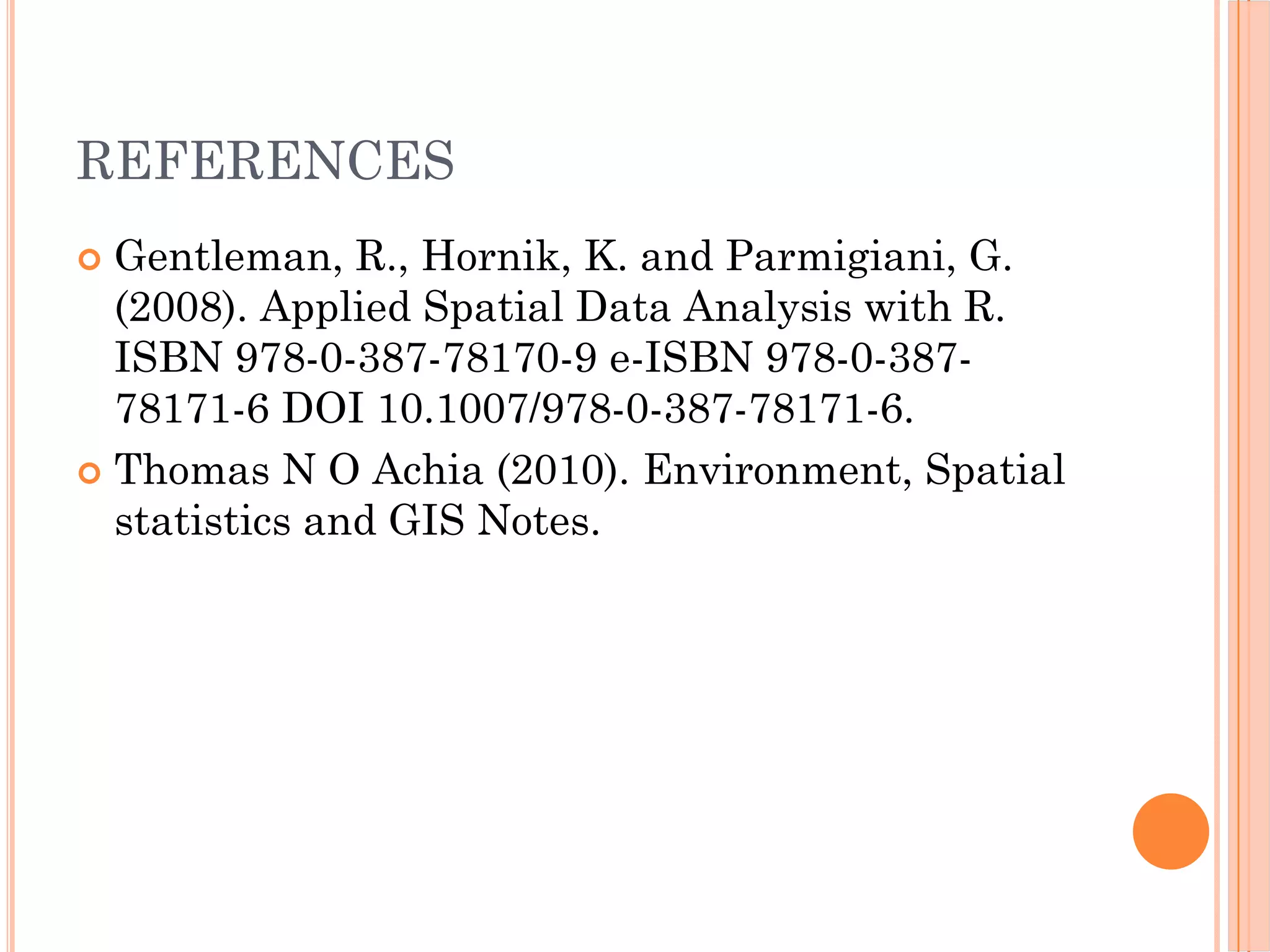 Introduction To Spatial Data Analysis In R Pdf Geography Science