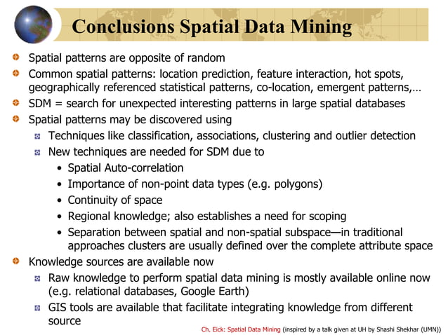 Introduction to spatial data mining | PPTX